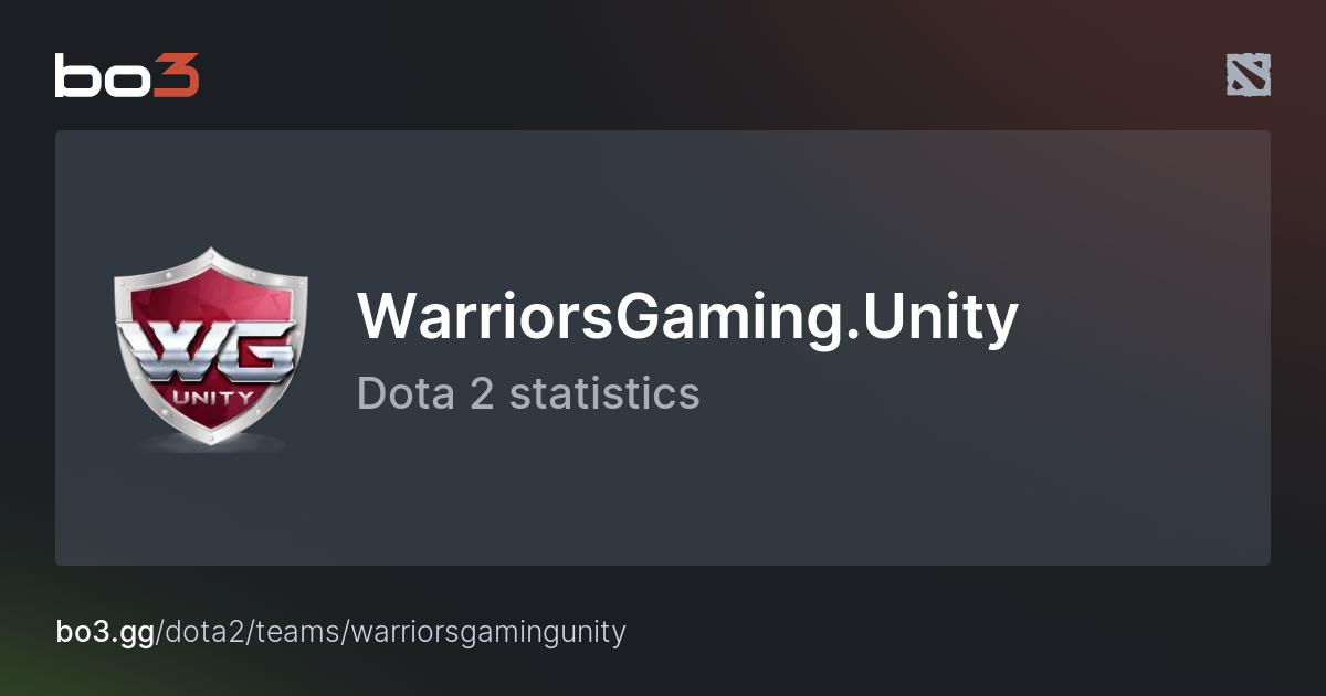 WarriorsGaming.Unity Dota 2 Stats – Team standings & match statistics