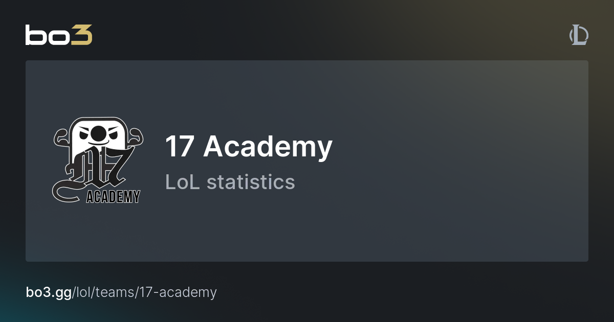 17 Academy LoL Stats – Team standings & match statistics