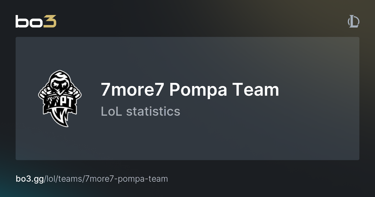 7more7 Pompa Team LoL Stats – Clasificación del equipo y estadísticas ...
