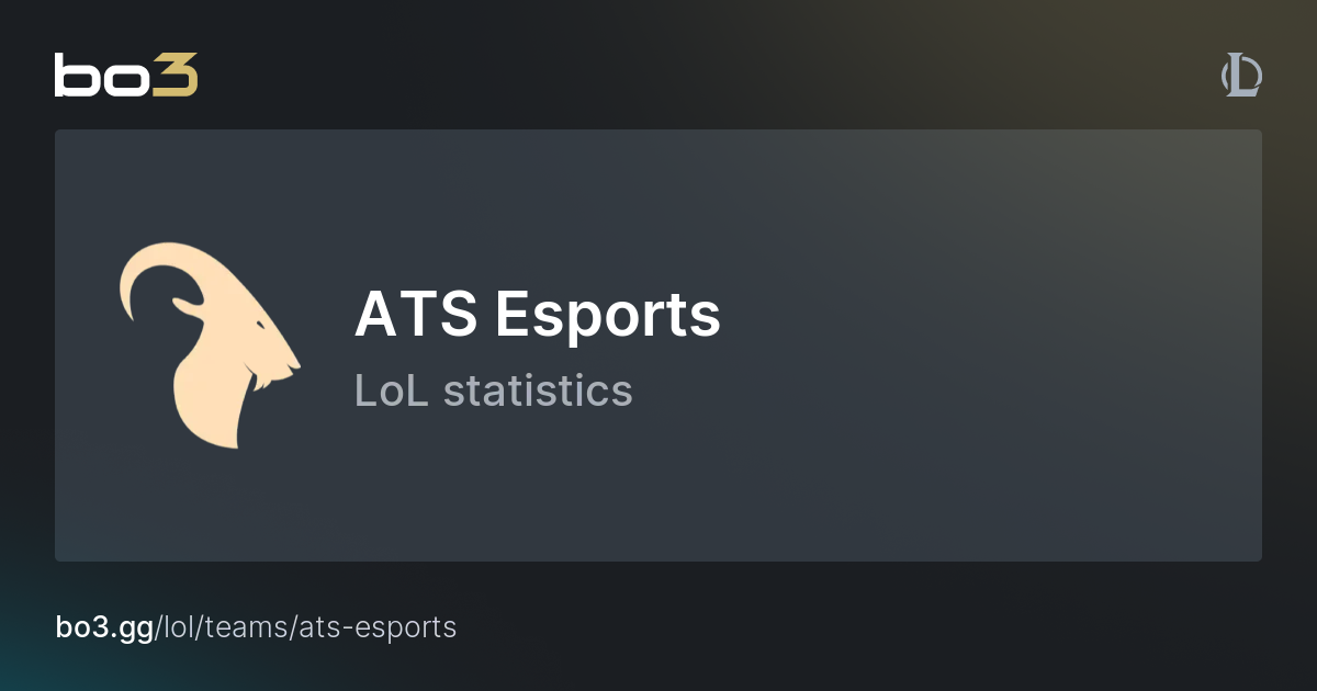 ATS Esports LoL team statistics, standings & roster