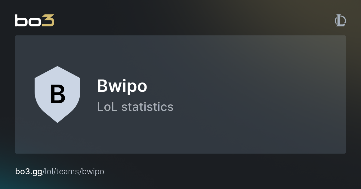 Bwipo LoL Stats – Team standings & match statistics