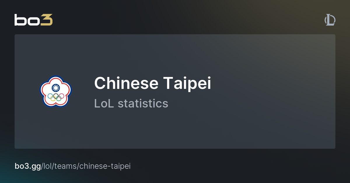 Chinese Taipei LoL team Matches: upcoming, current & finished