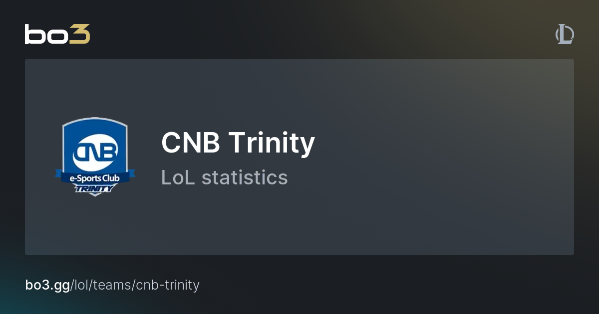 CNB Trinity LoL team statistics, standings & roster