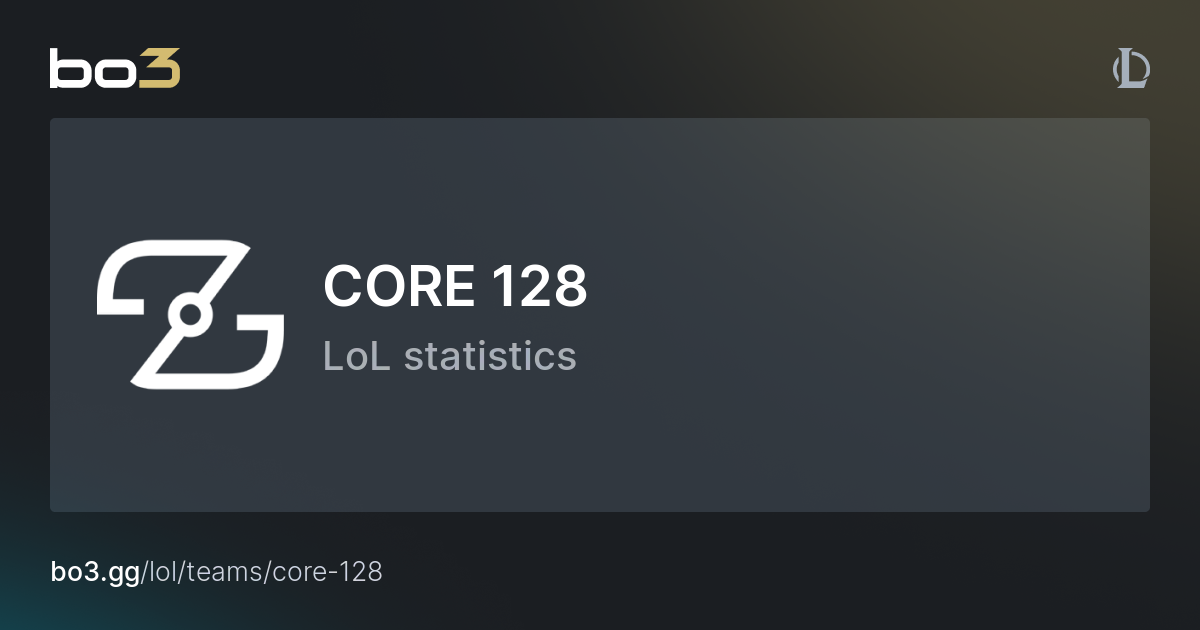 CORE 128 LoL team statistics, standings & roster