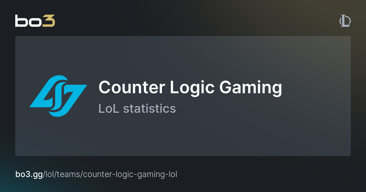 Counter Logic Gaming LoL Stats – Team standings & match statistics