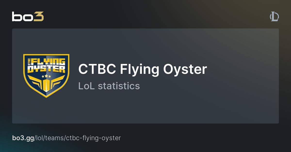 CTBC Flying Oyster LoL team statistics, standings & roster