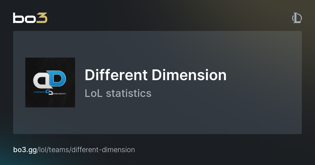 Different Dimension LoL Stats – Team standings & match statistics