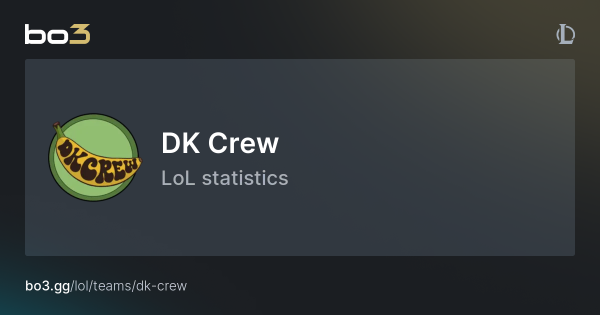 DK Crew LoL Stats – Team standings & match statistics
