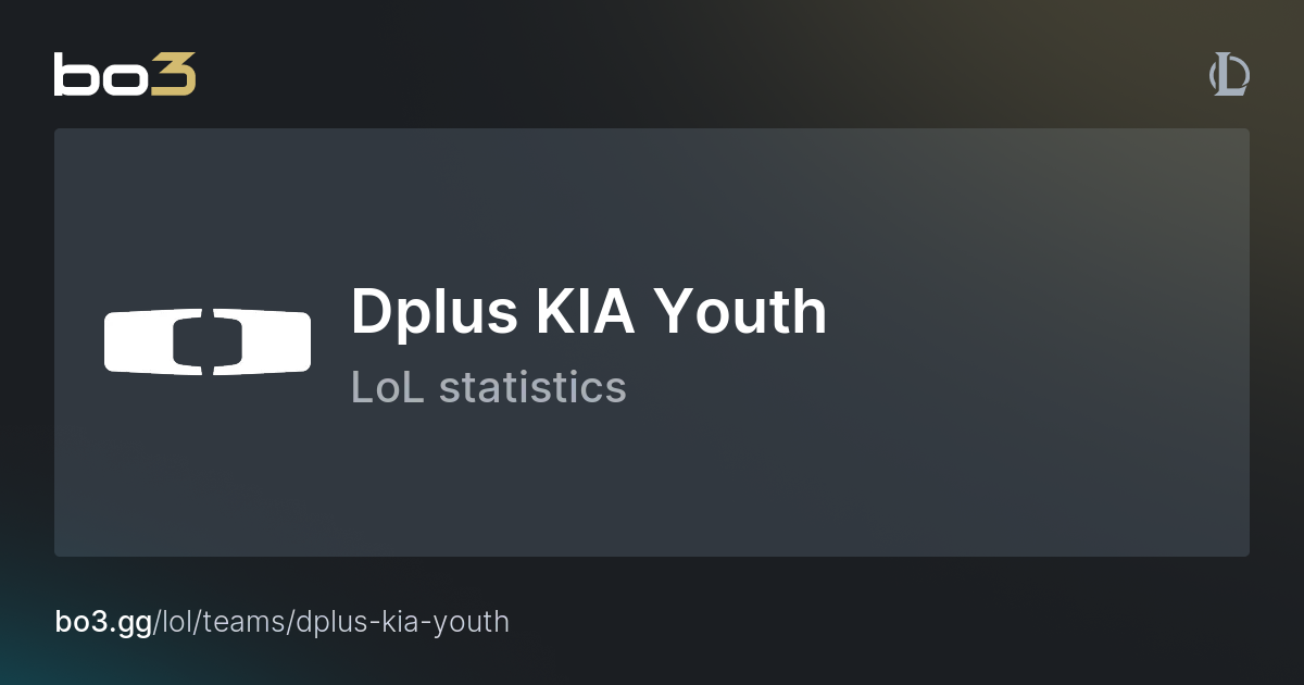 Dplus KIA Youth LoL team statistics, standings & roster