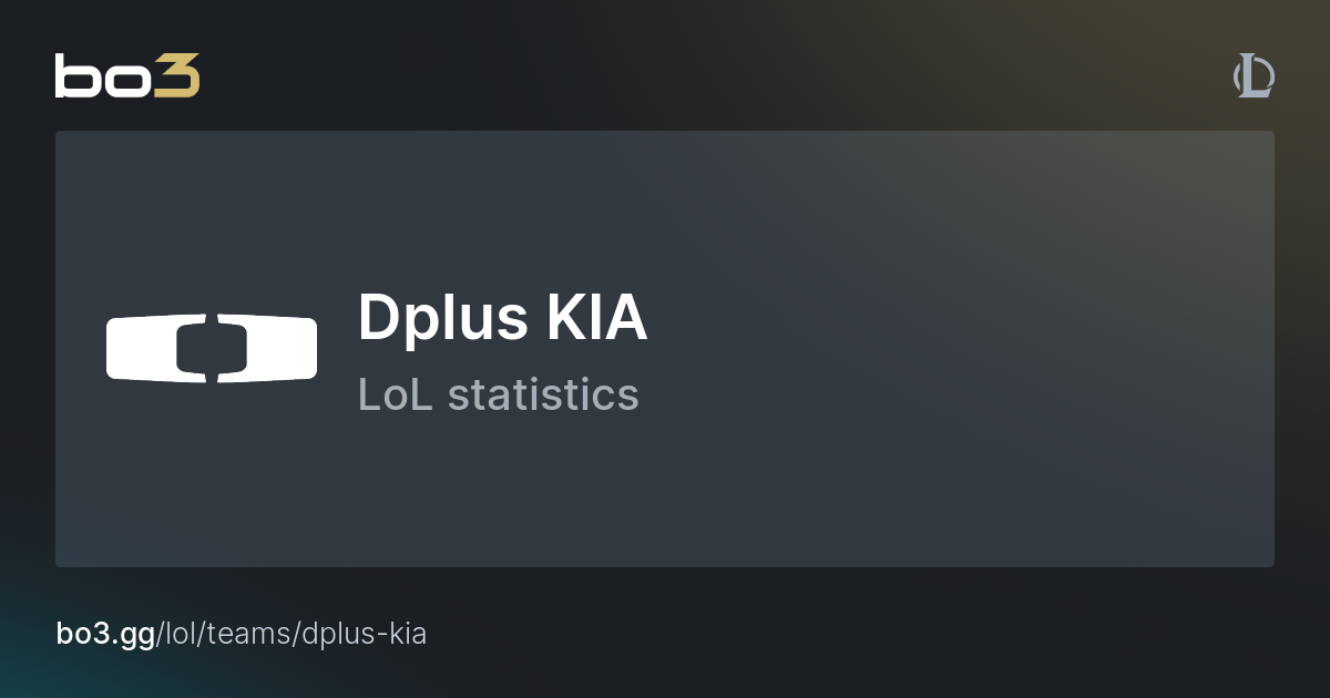 Dplus KIA LoL team statistics, standings & roster