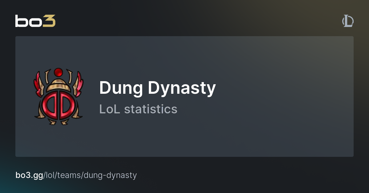 Dung Dynasty LoL Stats – Team standings & match statistics Dung Dynasty LoL Stats – Team standings & match statistics