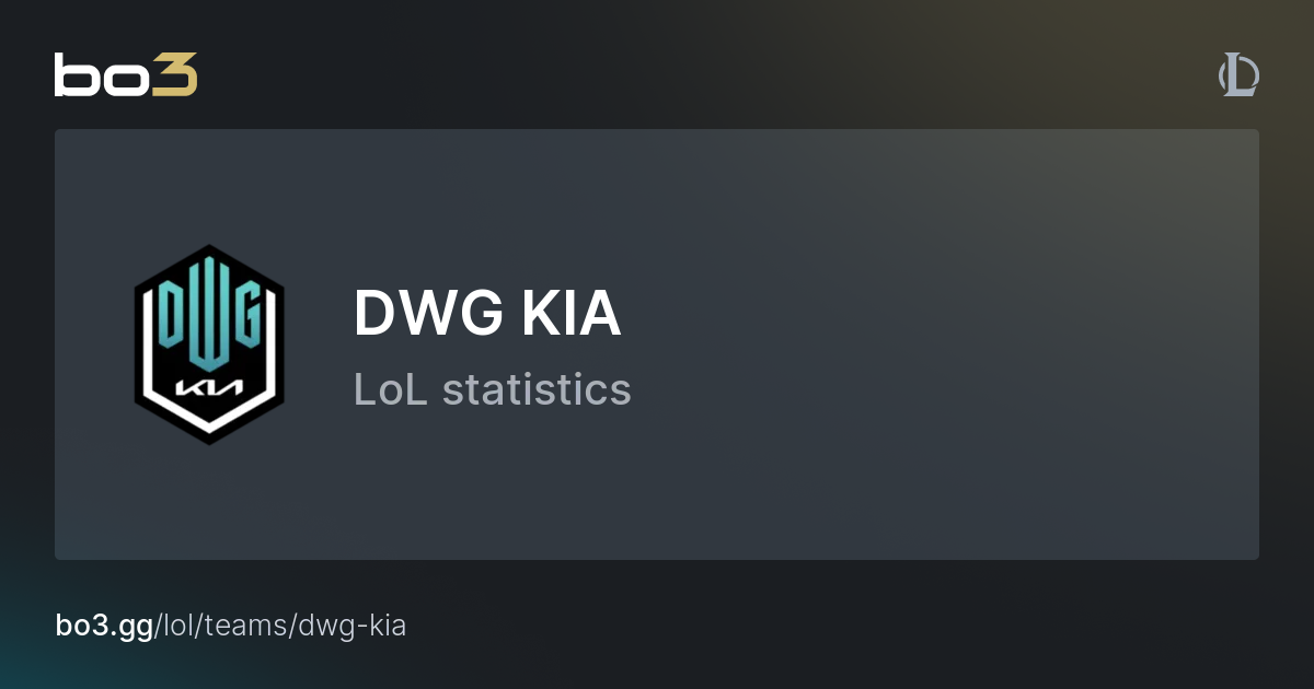 DWG KIA LoL Stats – Team standings & match statistics