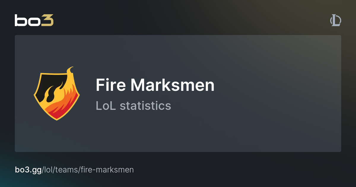 Fire Marksmen LoL team statistics, standings & roster