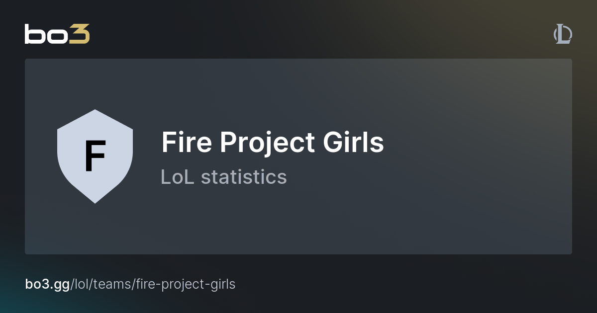 Fire Project Girls LoL team statistics, standings & roster