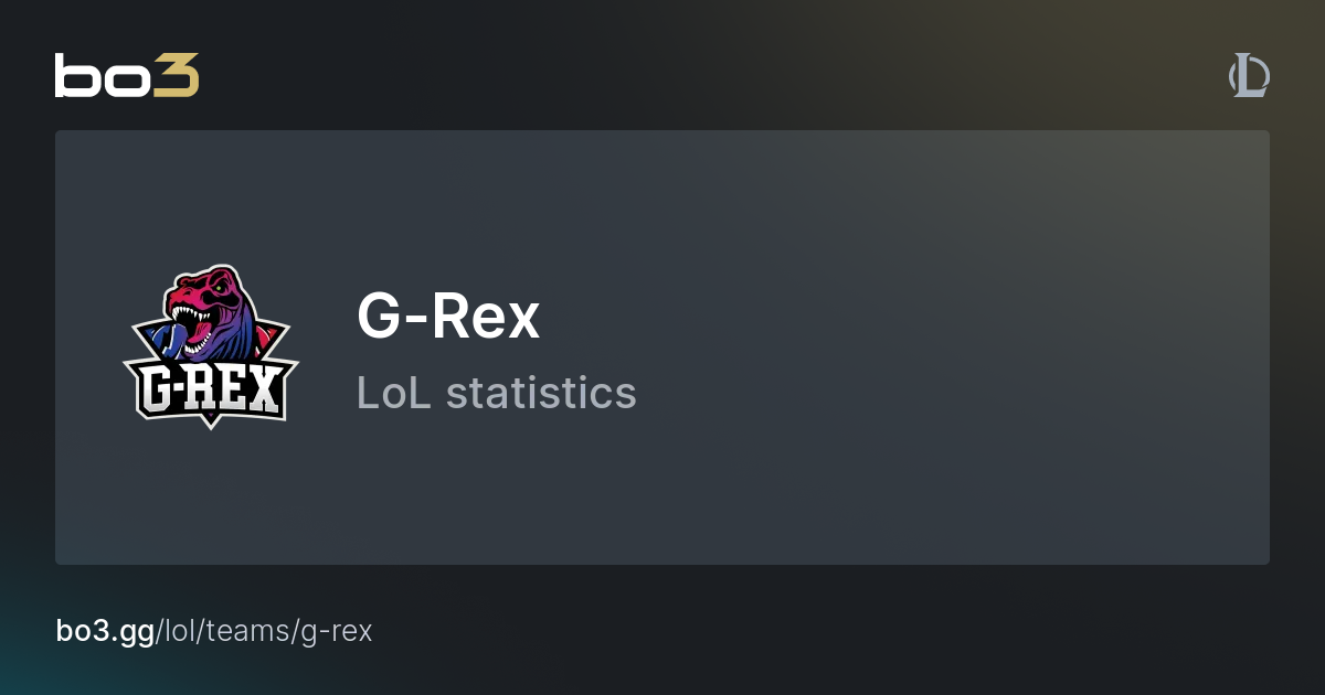 G-Rex LoL Stats – Team standings & match statistics