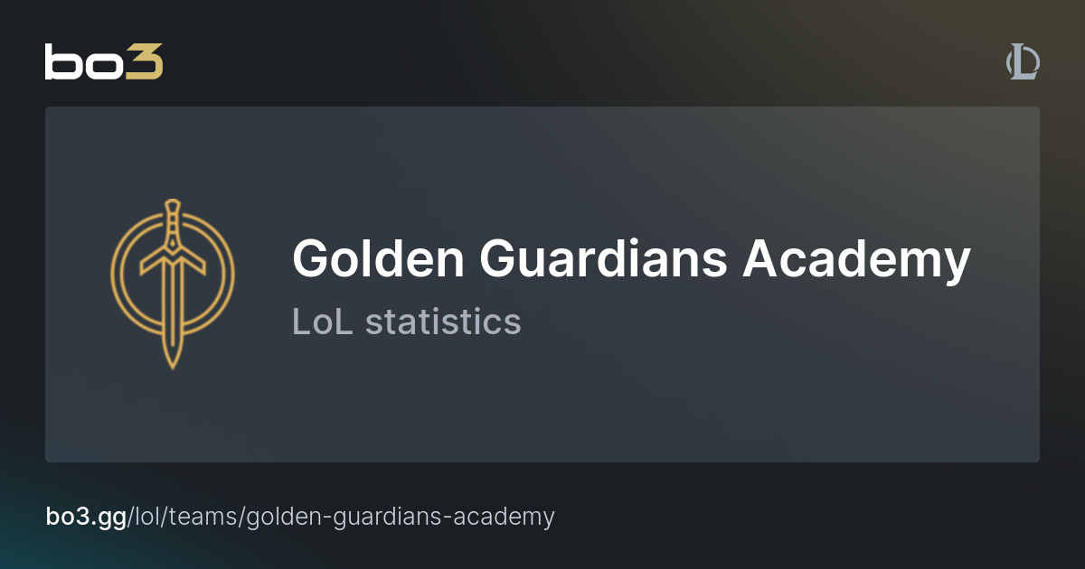 Golden Guardians Academy LoL Stats – Team standings & match statistics