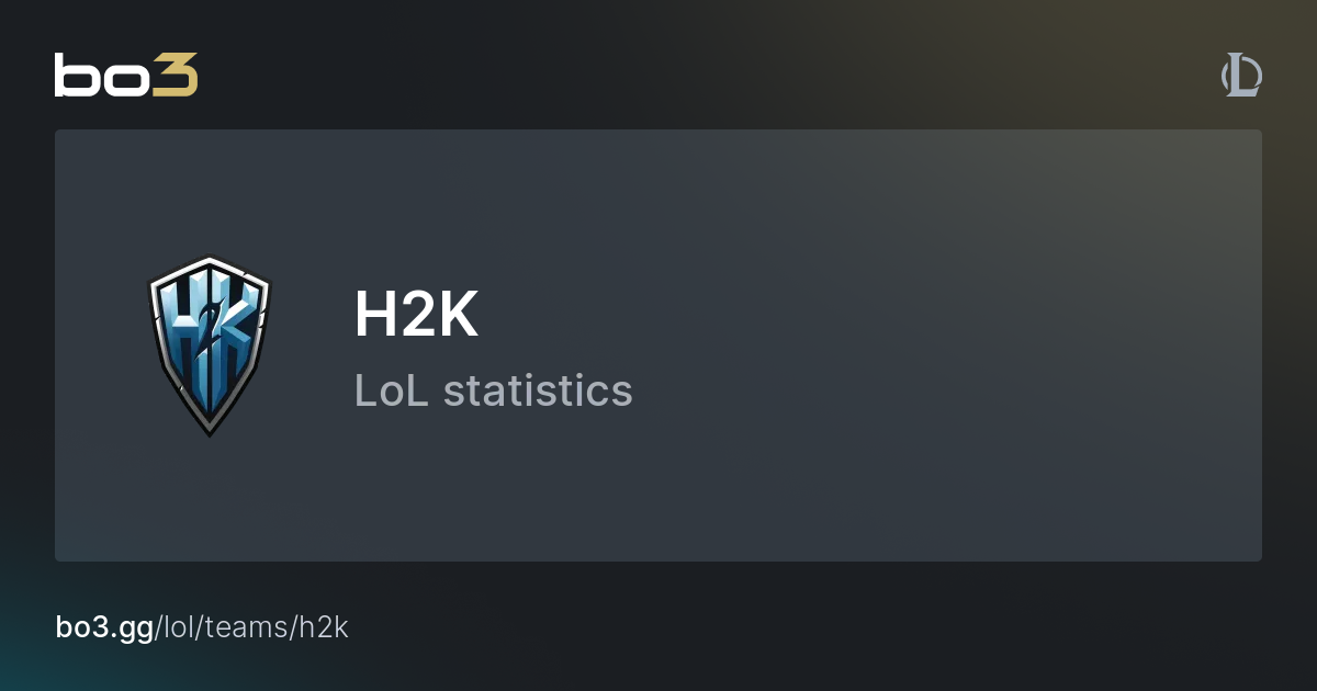 H2K LoL Stats – Team standings & match statistics