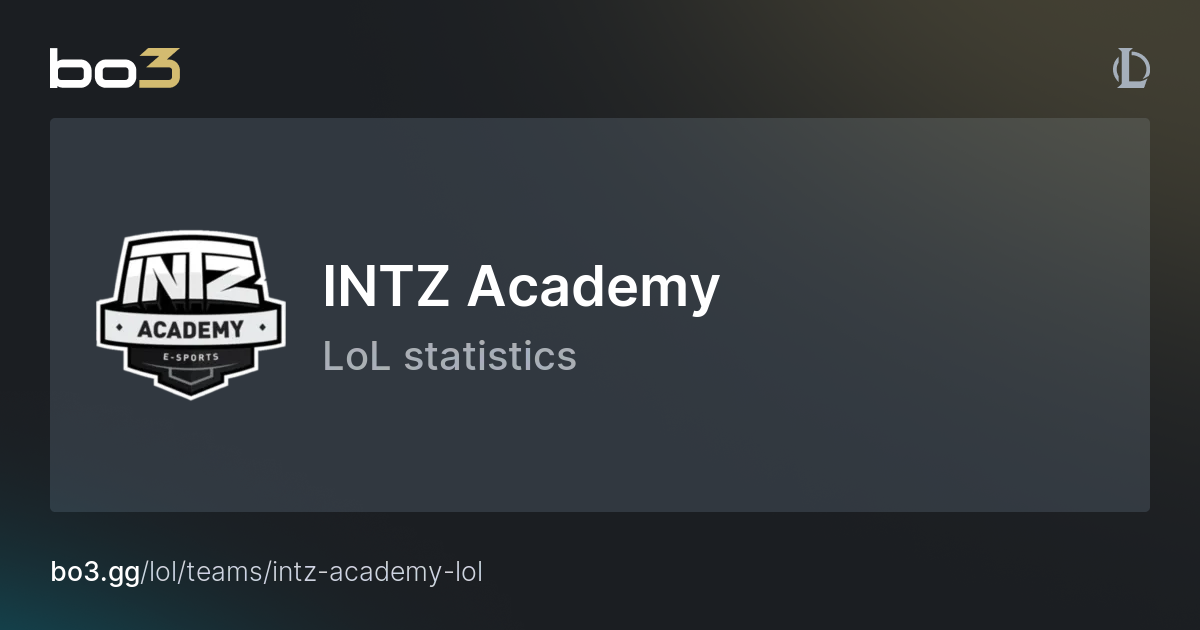 INTZ Academy LoL Stats – Team standings & match statistics