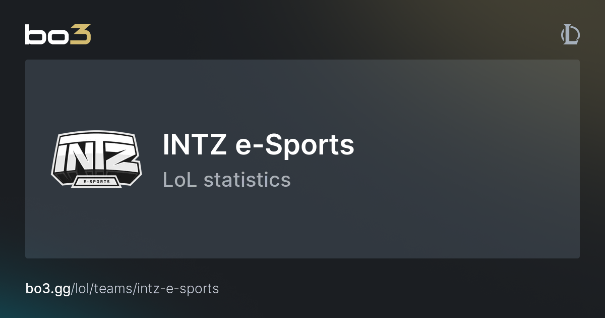 INTZ e-Sports LoL Stats – Clasificación del equipo y estadísticas de los partidos
