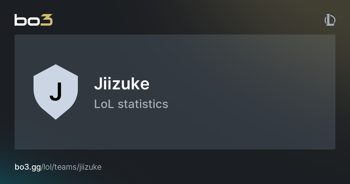 Jiizuke LoL Stats – Team standings & match statistics