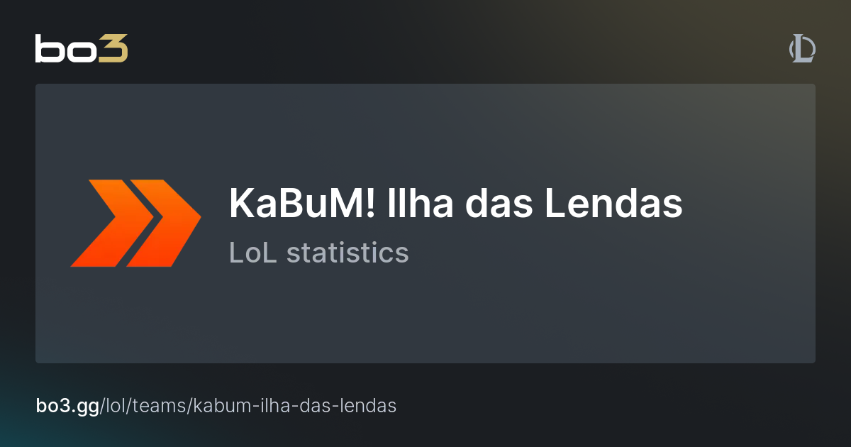 KaBuM! Ilha das Lendas LoL 팀 통계, 순위 및 선수 명단