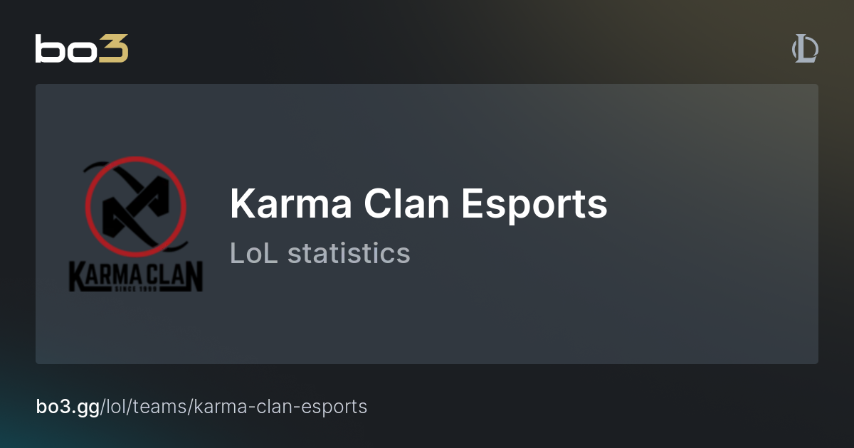 Karma Clan Esports LoL Stats – Team standings & match statistics