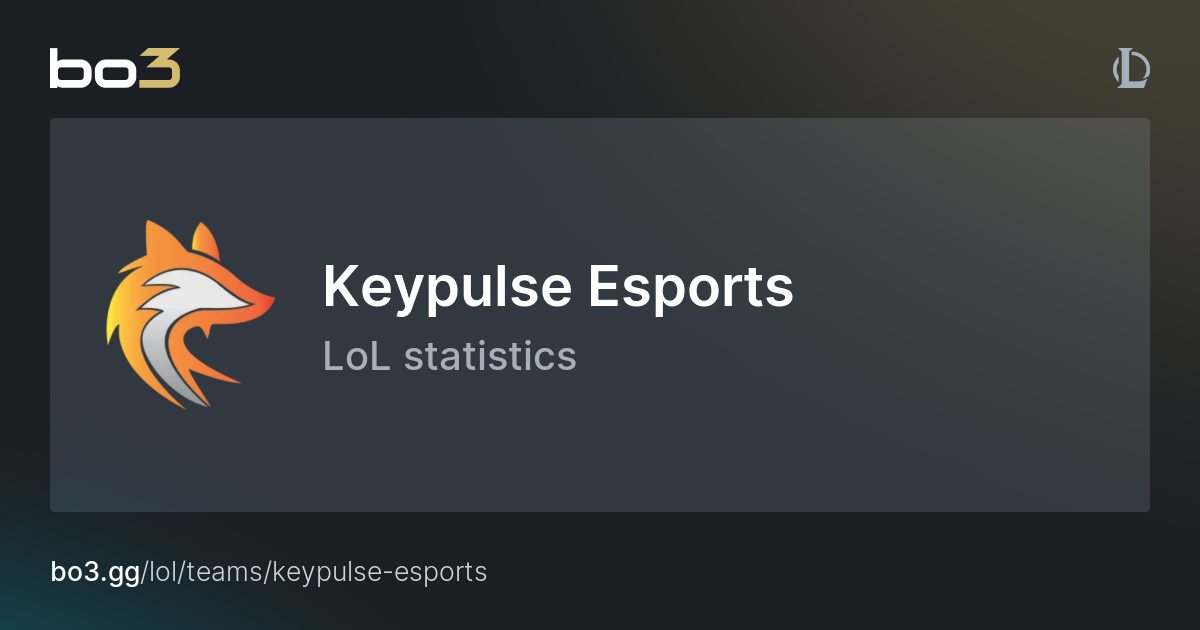 Keypulse Esports LoL Stats – Team standings & match statistics