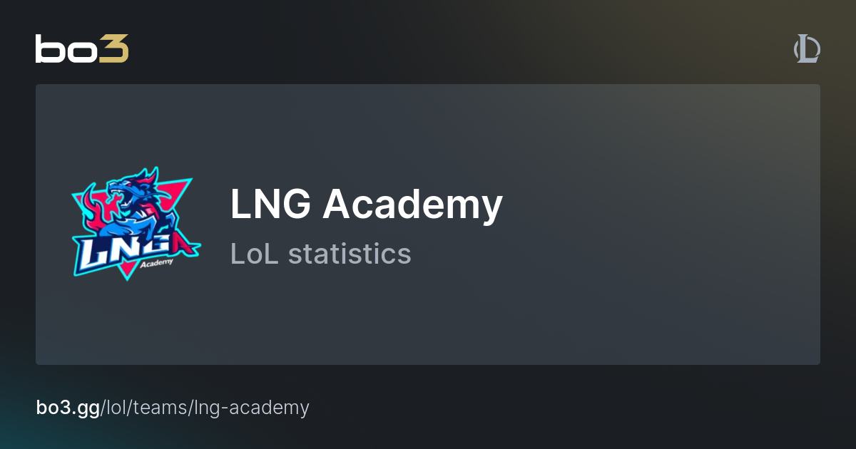 LNG Academy LoL Stats – Team standings & match statistics