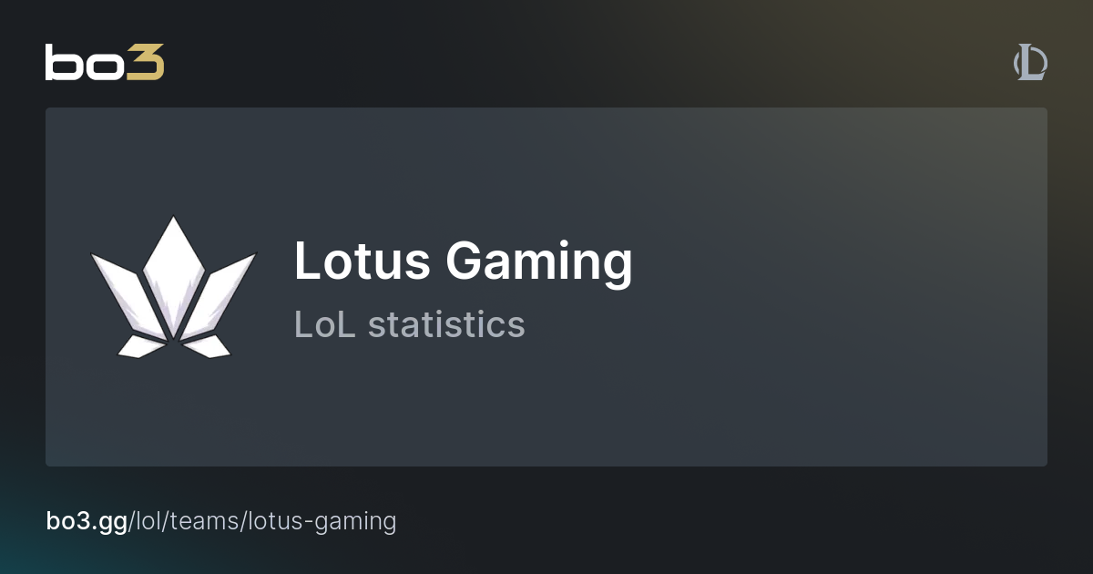Lotus Gaming LoL team statistics, standings & roster