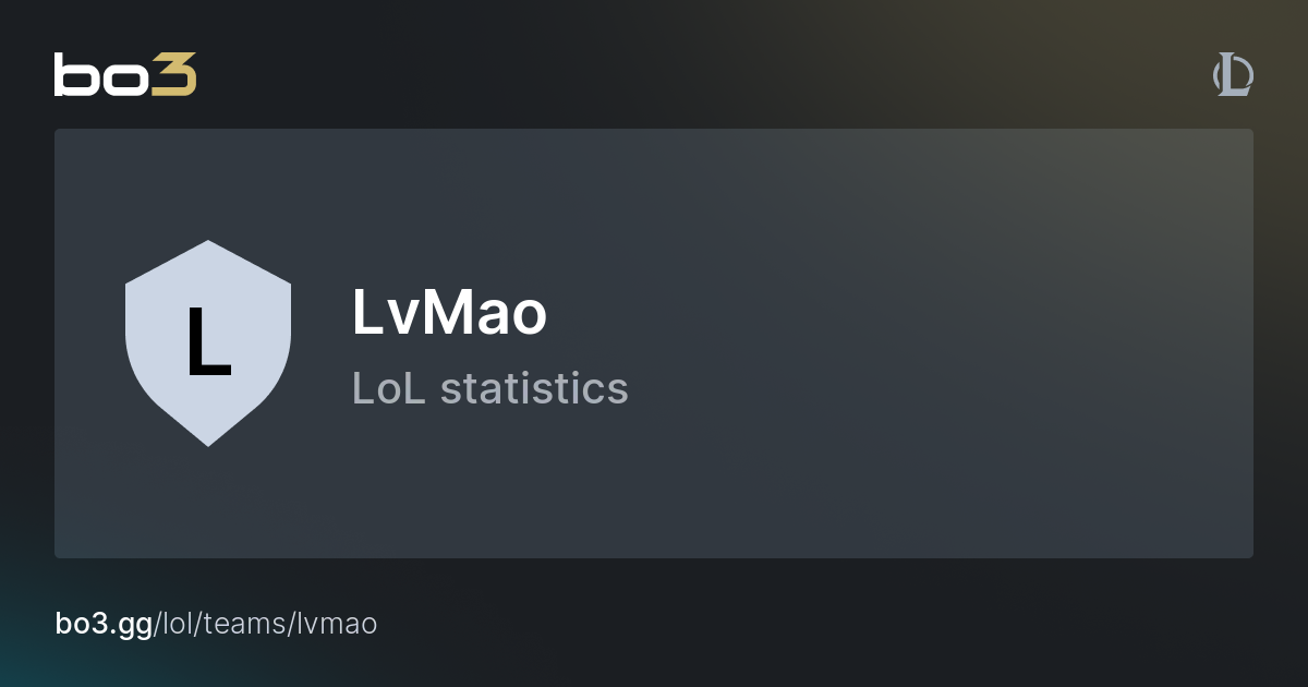 LvMao LoL team statistics, standings & roster