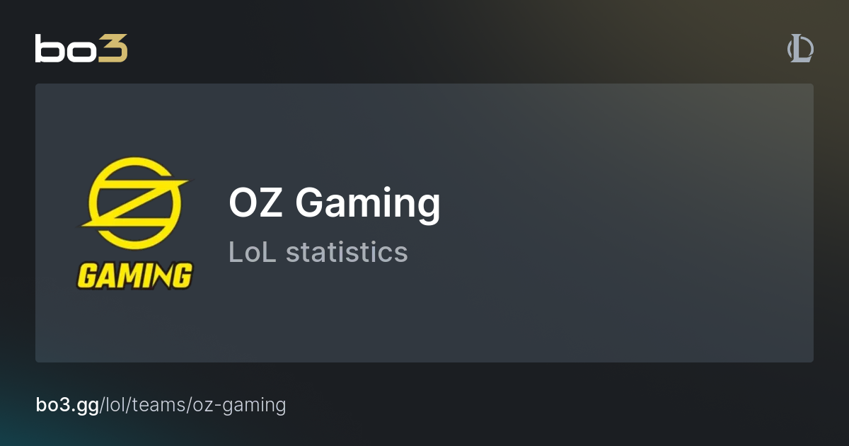 OZ Gaming LoL Stats – Team standings & match statistics