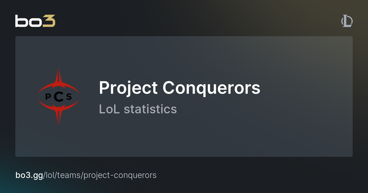 Project Conquerors LoL Stats – Klasemen tim & statistik pertandingan