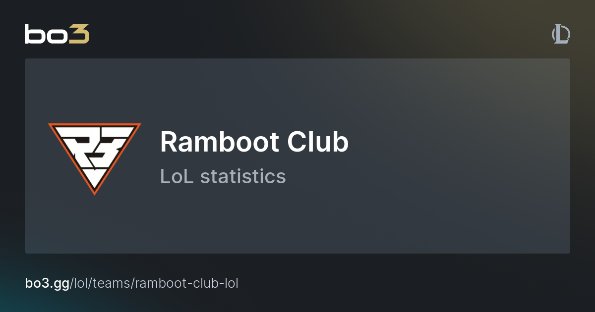 Ramboot Club LoL team statistics, standings & roster