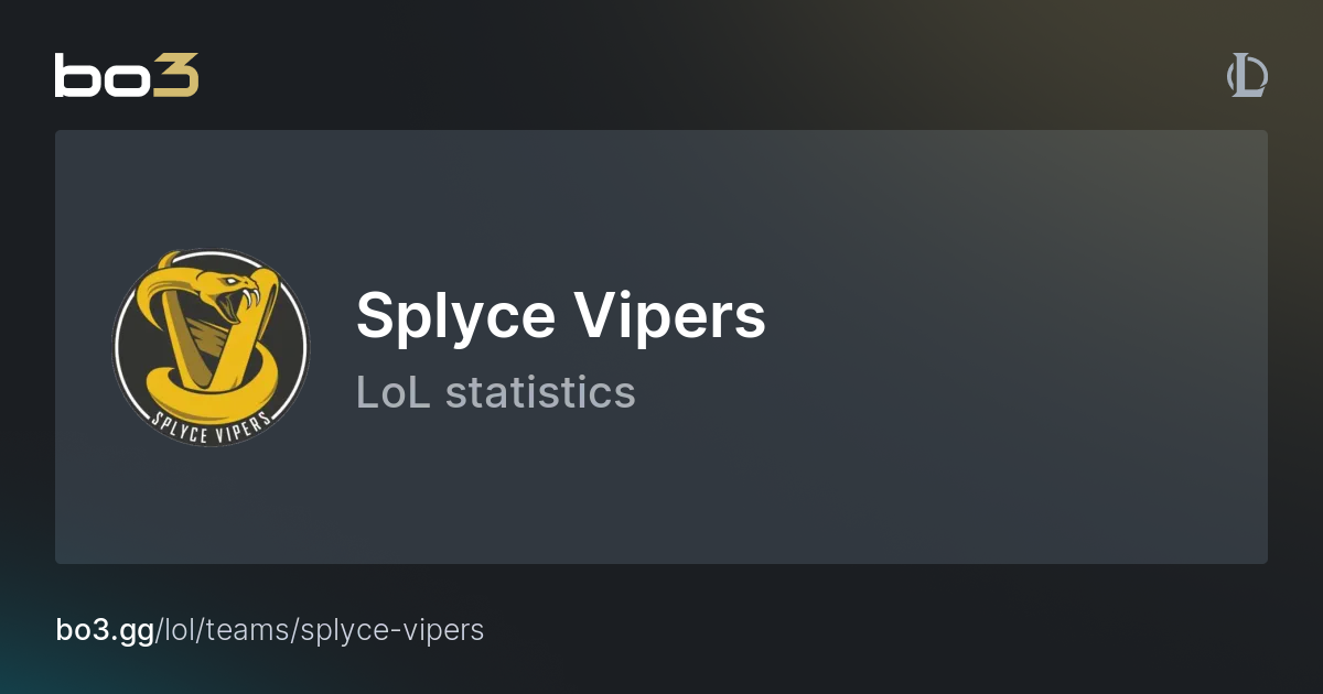 Splyce Vipers LoL Stats – Team standings & match statistics