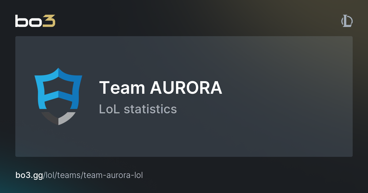 Team AURORA LoLチームの統計、順位表、ロスター