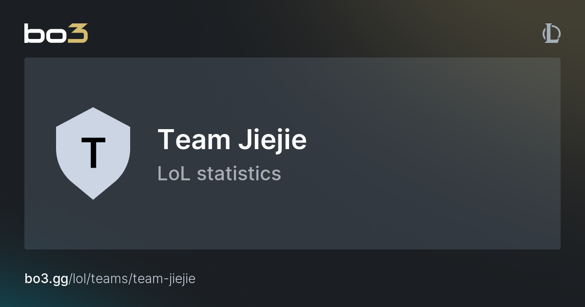 Team Jiejie LoL Stats – Clasificación del equipo y estadísticas de los partidos