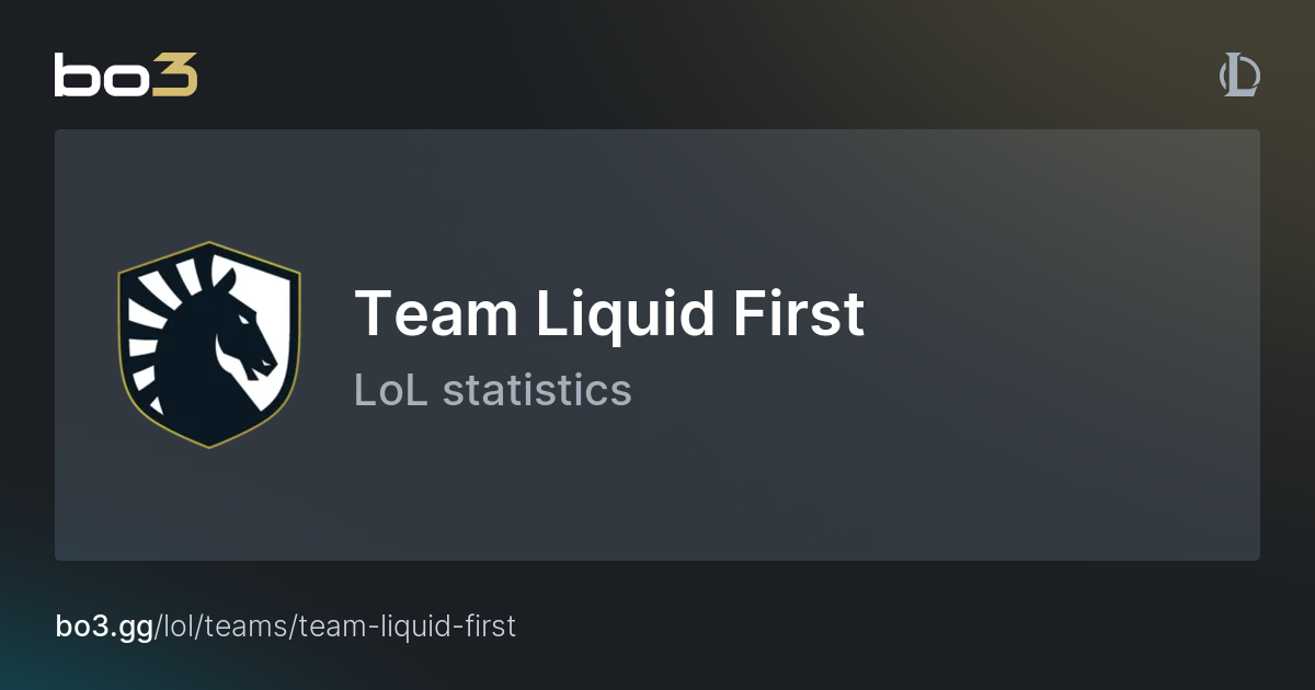 Team Liquid First LoL Stats – Team standings & match statistics