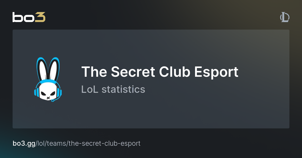 The Secret Club Esport LoL team statistics, standings & roster