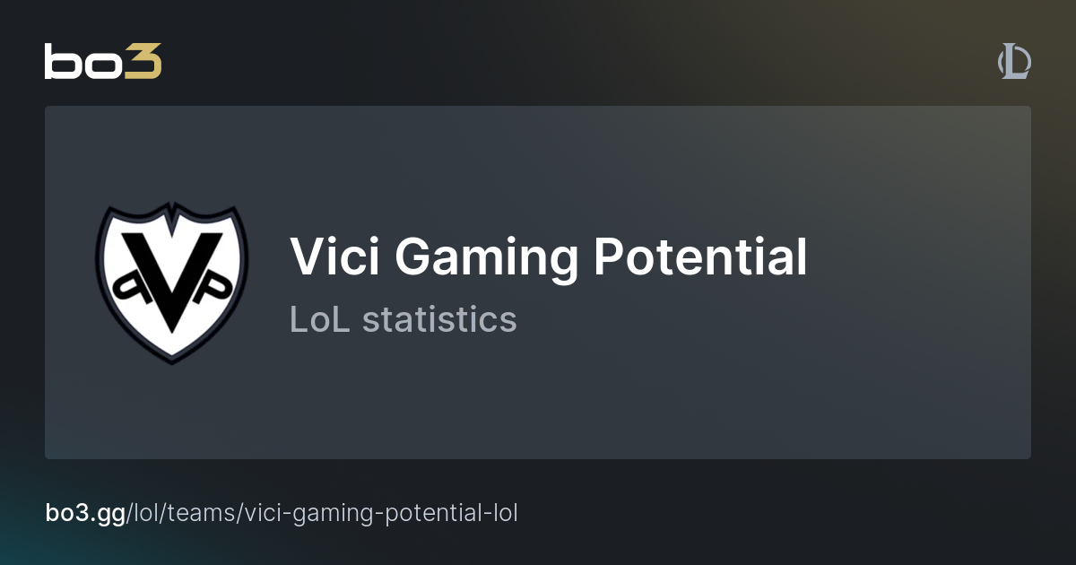 Vici Gaming Potential LoL Stats – Team standings & match statistics