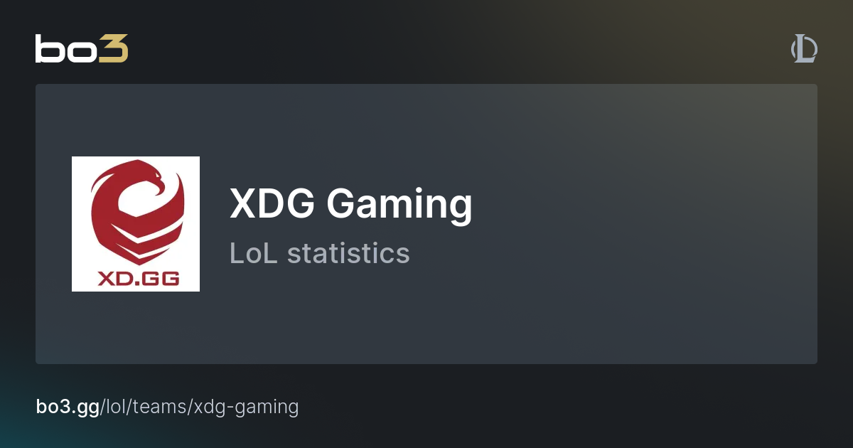 XDG Gaming LoL Stats – Team standings & match statistics