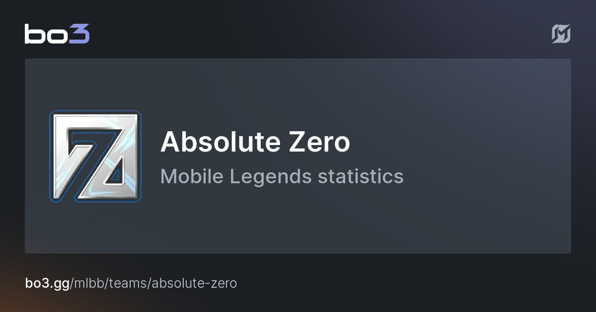 Absolute Zero Mobile Legends team Tournaments: upcoming, current & finished