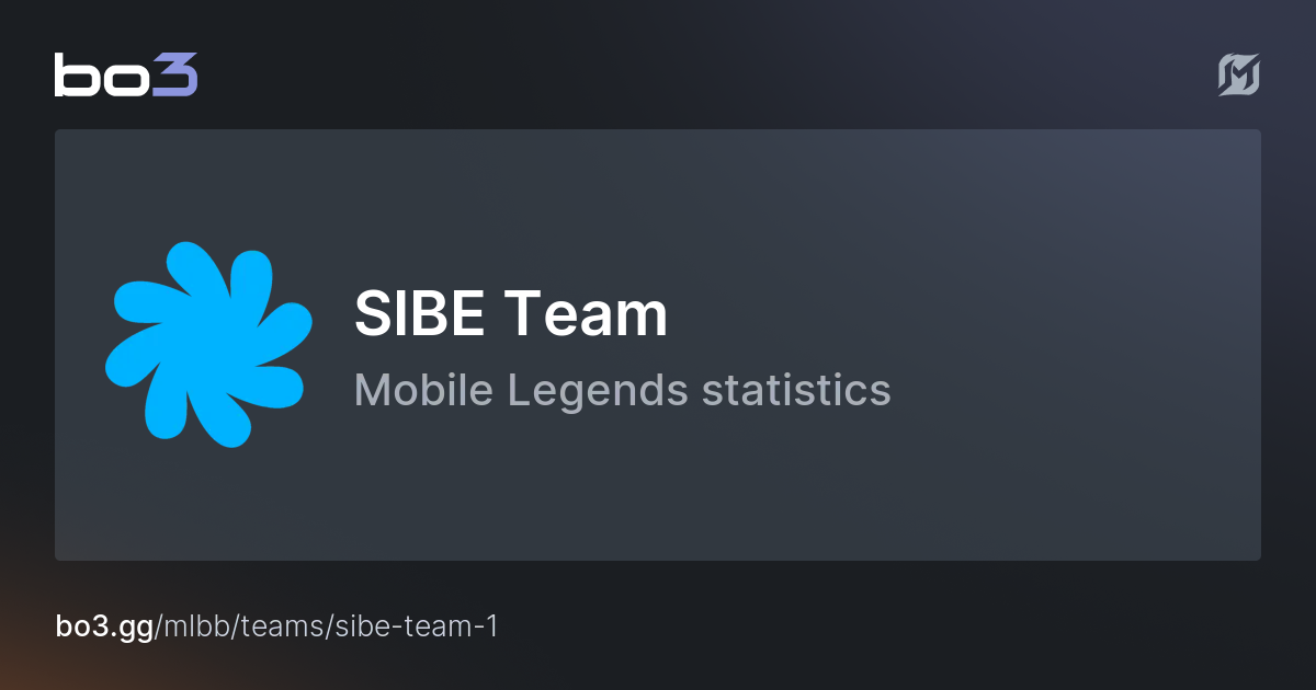 SIBE Team Mobile Legends team statistics, standings & roster