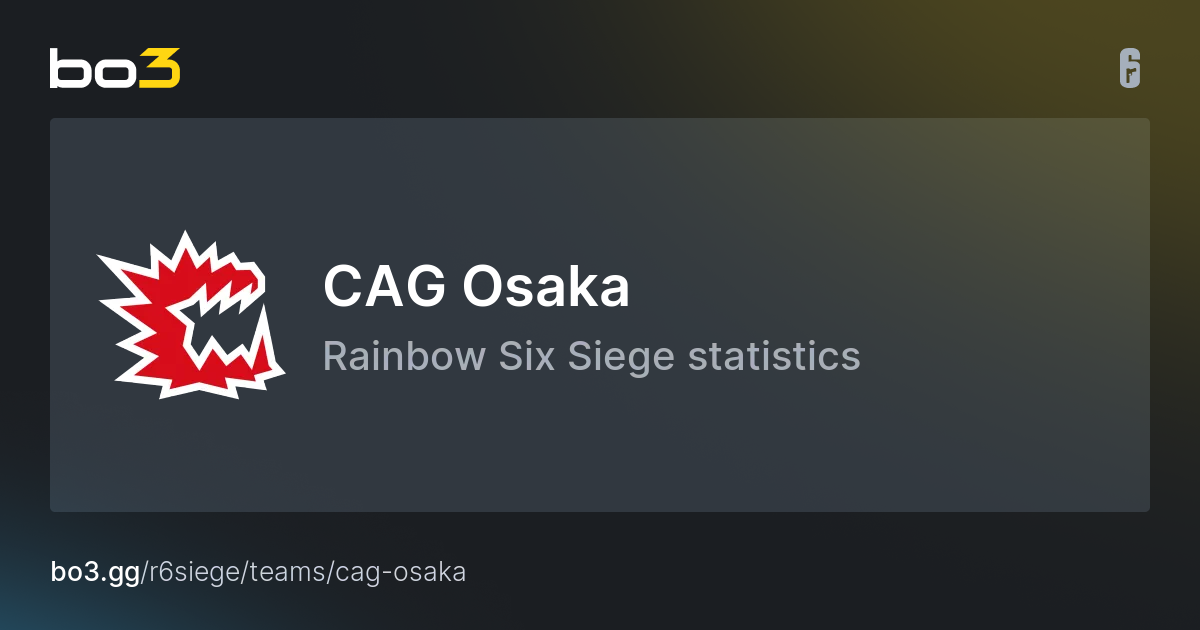 CAG Osaka R6 team statistics, standings & roster