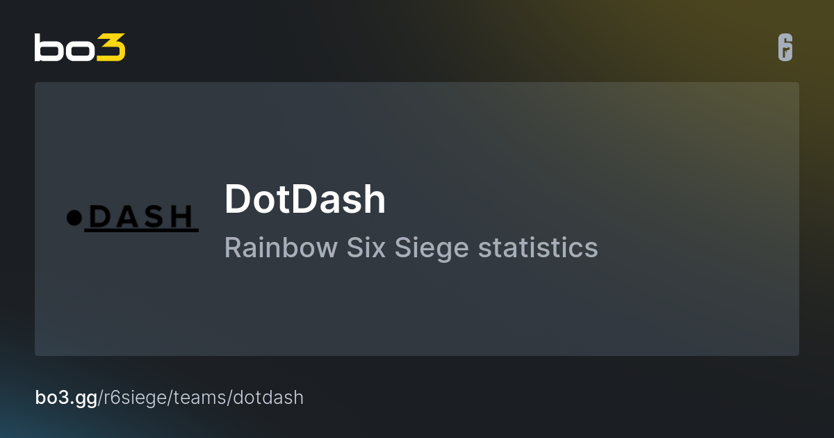 DotDash R6 team statistics, standings & roster