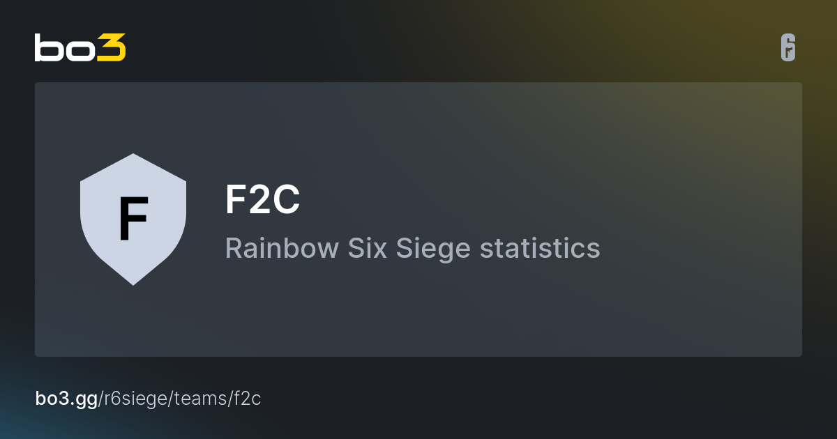 F2C R6 team statistics, standings & roster