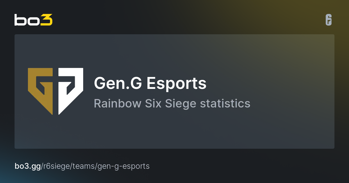 Gen.G Esports R6 team statistics, standings & roster