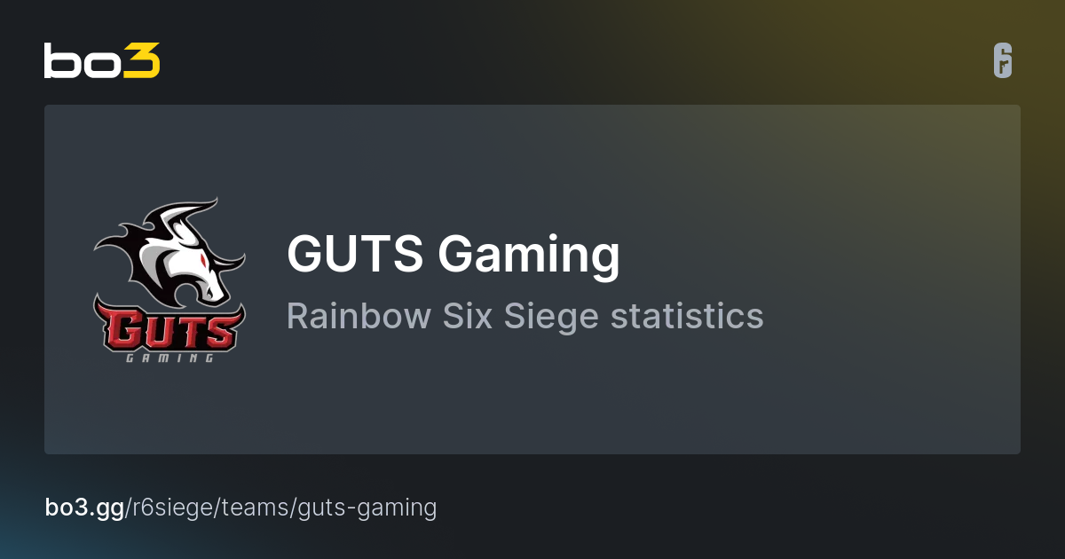 GUTS Gaming R6 team statistics, standings & roster