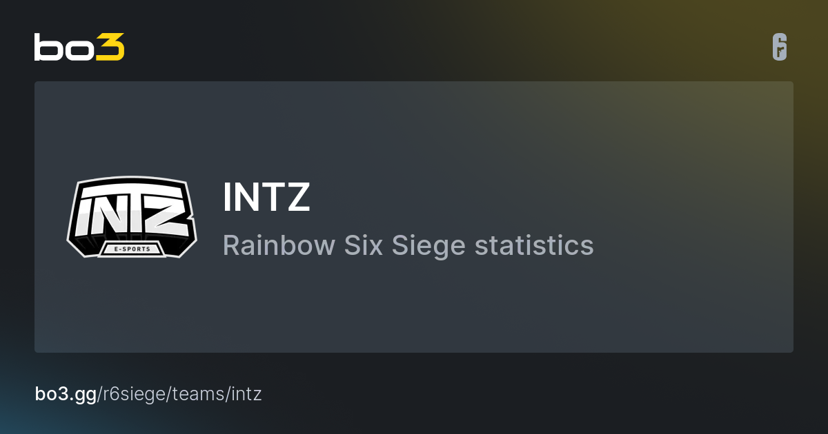 INTZ R6 team statistics, standings & roster
