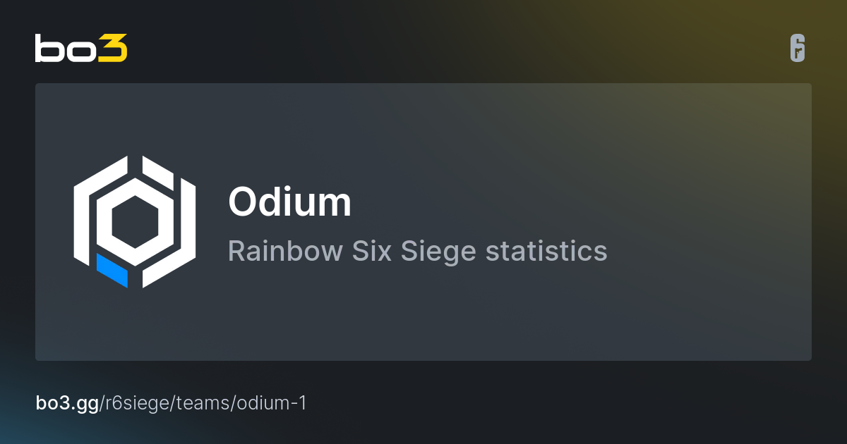 Odium R6 team statistics, standings & roster