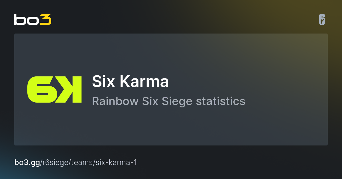 Statistik Tim R6 Six Karma, Peringkat & Daftar Pemain